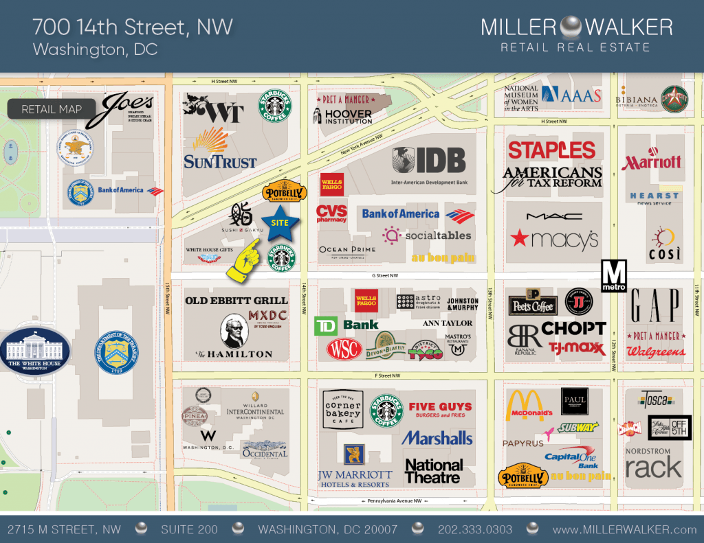 700 14th Street, NW - Retail Space for Loease DC | MILLER WALKER
